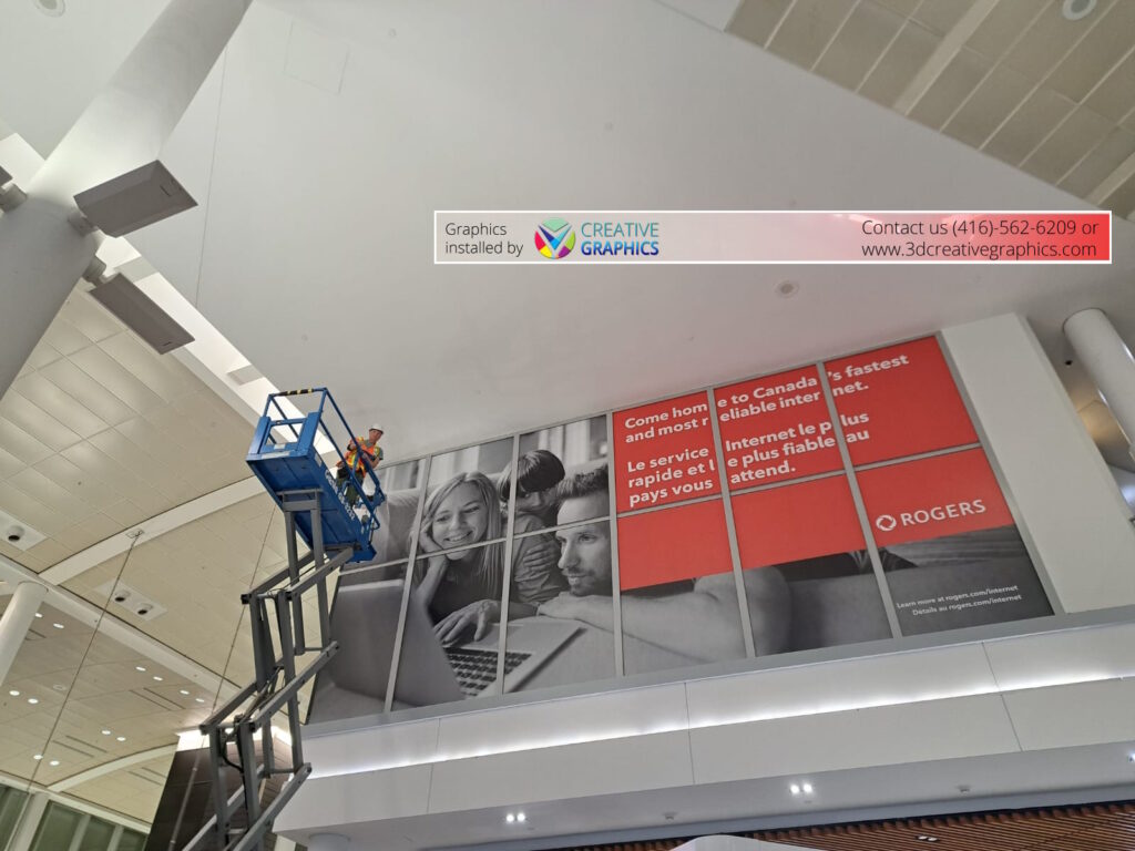 Window Signs Installation at Toronto Pearson International